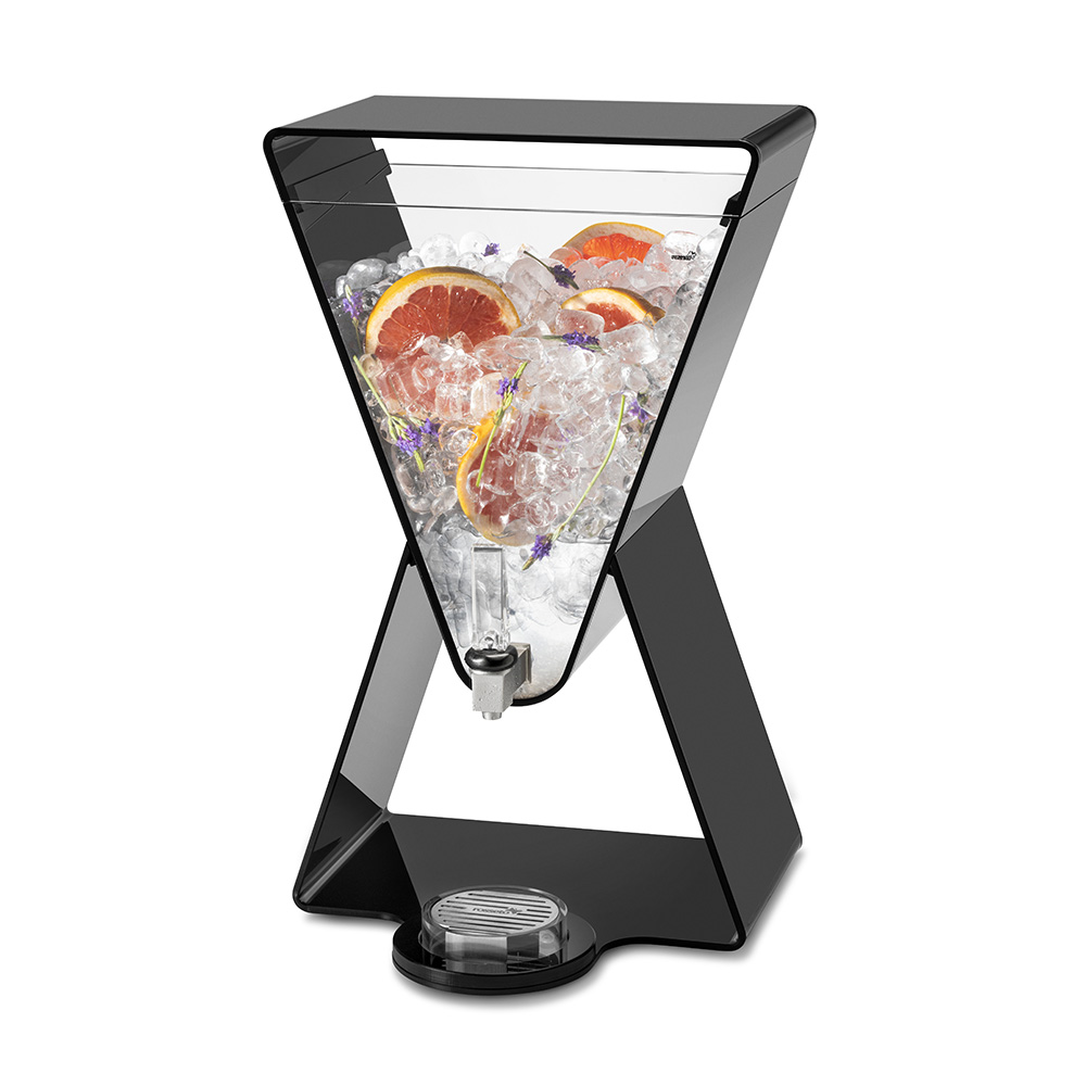 Rosseto® Lucid Prism 3 Gallon Black Acrylic Beverage Dispenser - LD185 ...