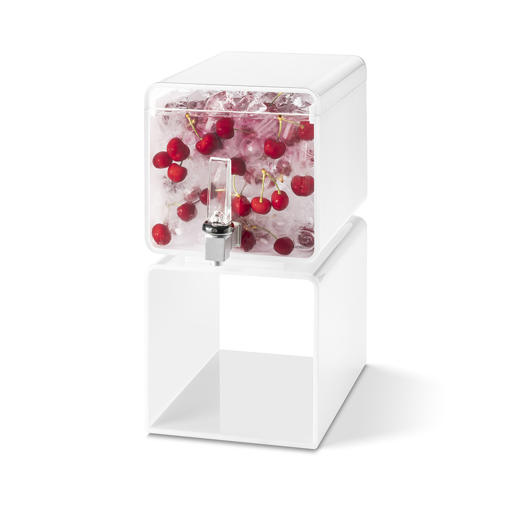 Rosseto® Lucid Cuboid 2 Gallon White Acrylic Beverage Dispenser - LD187 ...