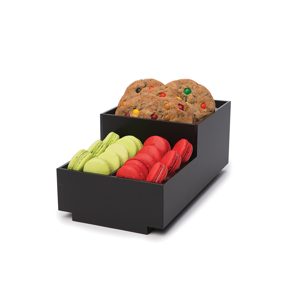 Rosseto® Small Condiment Black Matte Tray Bakery Block - BD112 - Rosseto