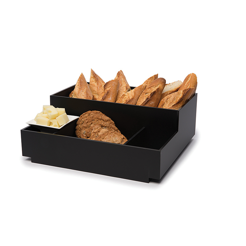 Rosseto® Large Condiment Black Matte Tray Bakery Block - BD113 - Rosseto