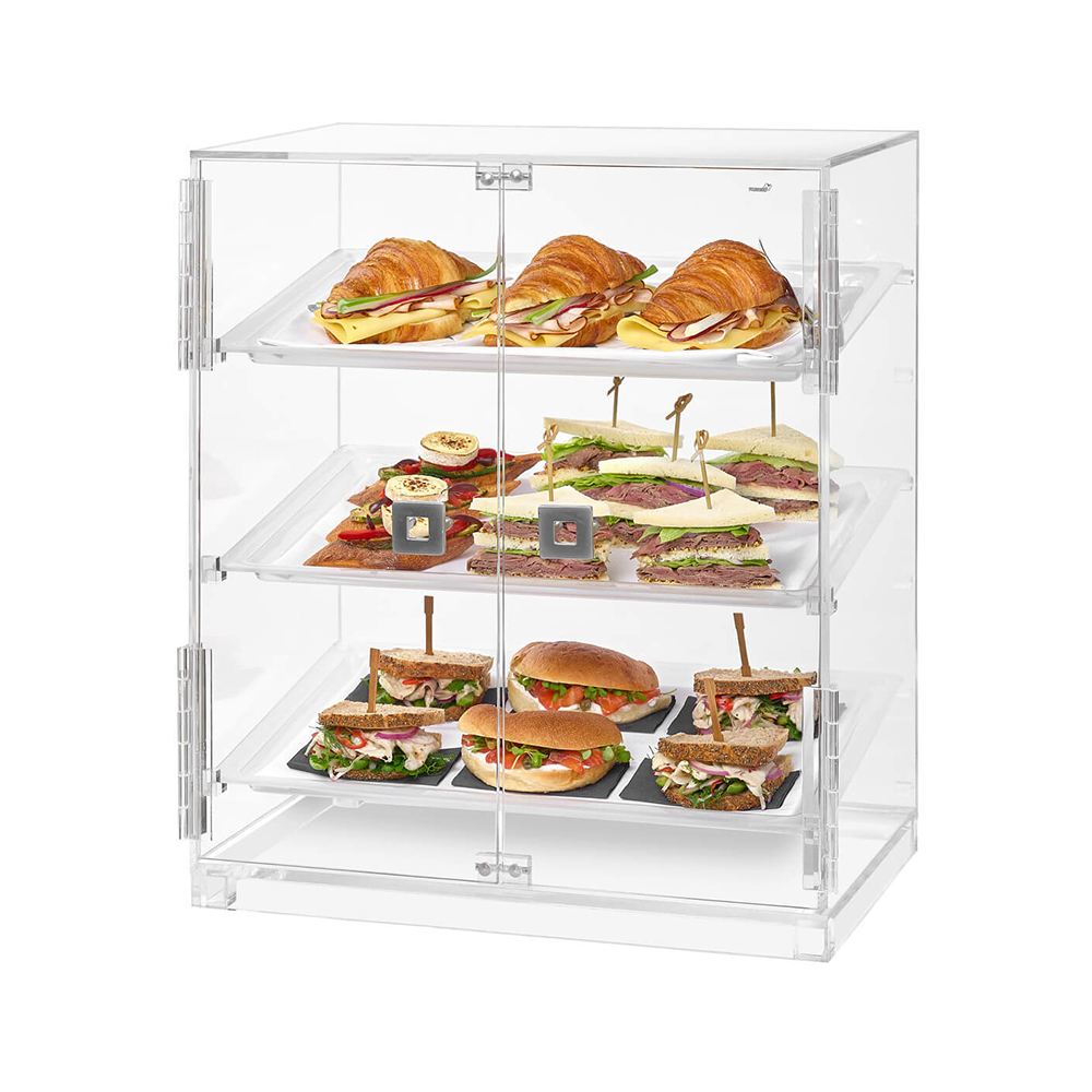 Small Bakery Cabinet with 3 frosted trays (2 Doors), 1 EA BD129 - Rosseto