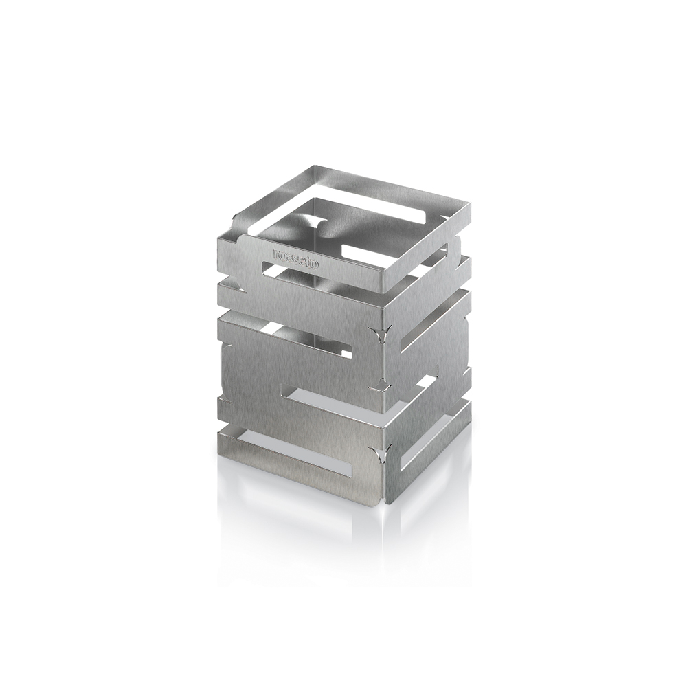 SKYCAP® 8” Stainless Steel Brushed Finish Square Multi-Level Riser ...