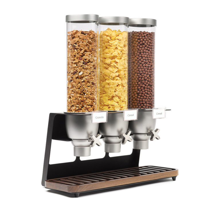 EZ-SERV® Three-Container Table Top Dispenser With Walnut Tray (1.3 ...