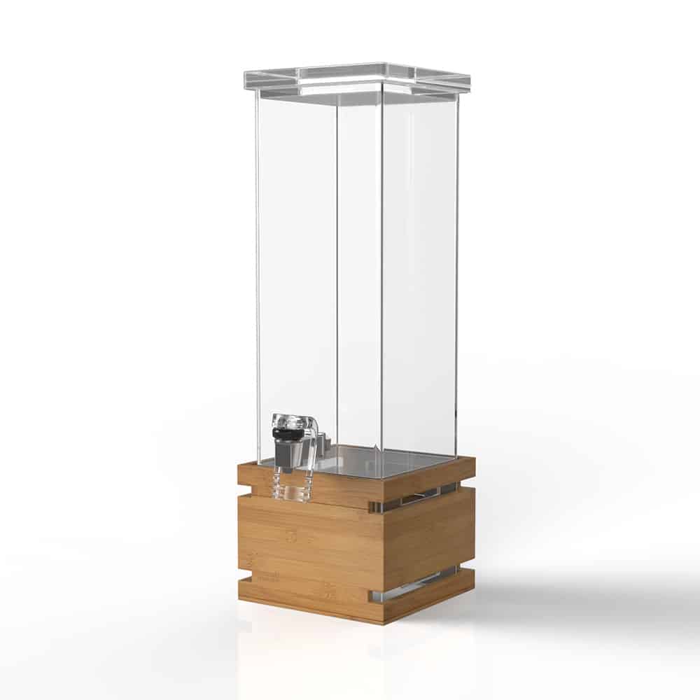 Rosseto® 2 Gallon Rectangular Bamboo Base Beverage Dispenser - LD112 ...