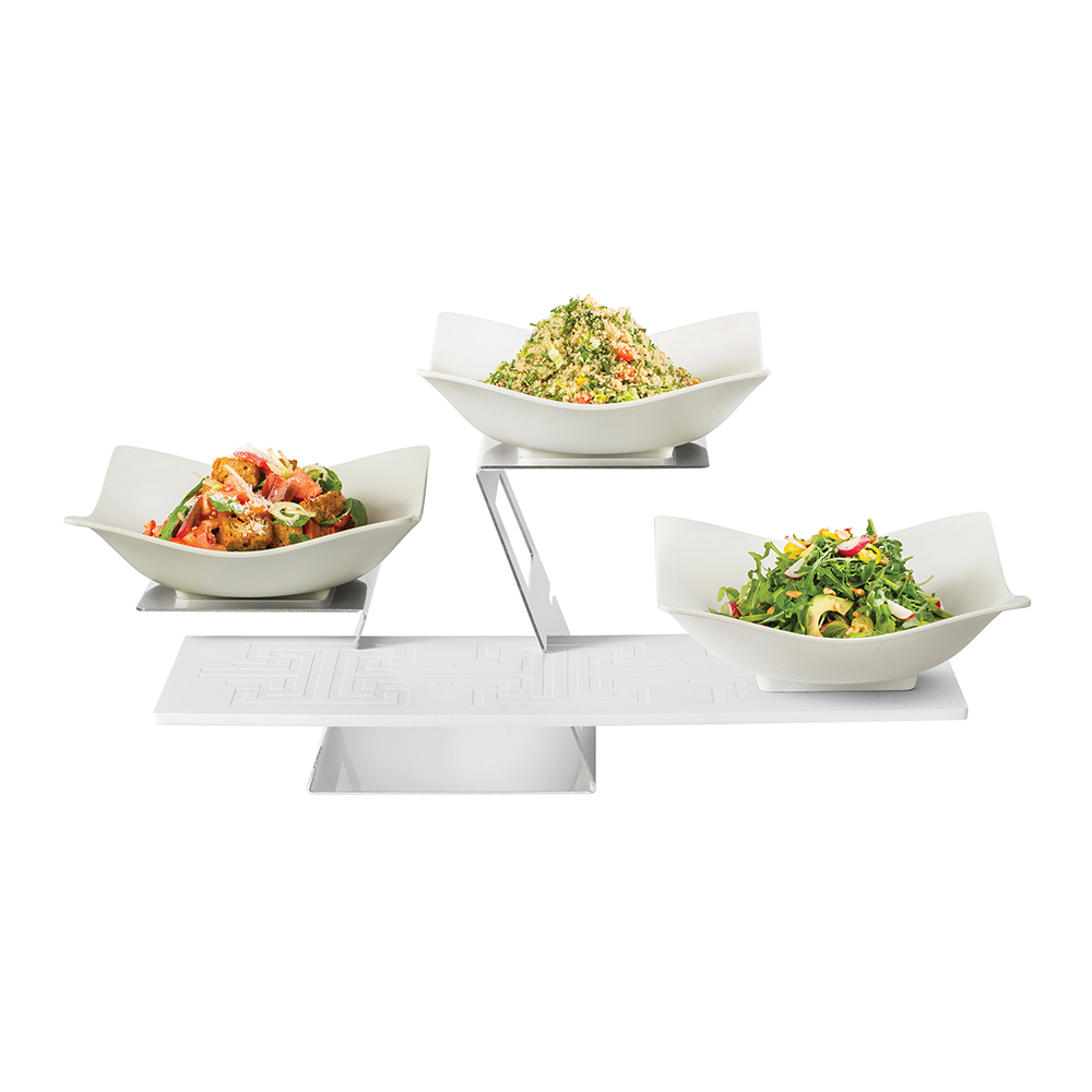 Swan Riser 5-piece Stainless Steel Riser Kit with White Forme Melamine ...