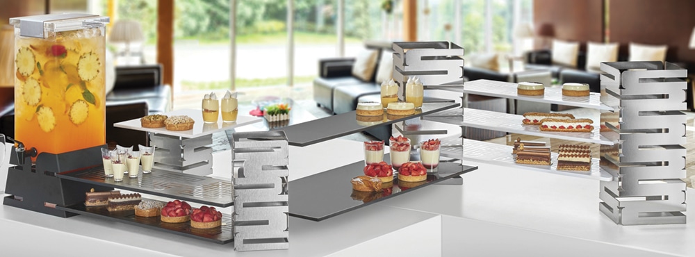 SKYCAP® 33.5” Black Acrylic Rectangular Surface Case - SMM003 - Rosseto