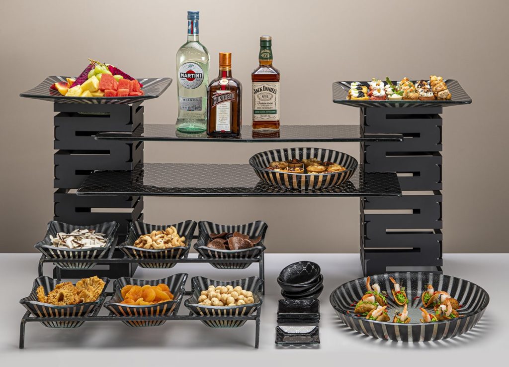 Skycap® 18" Black Matte Finish Square Multi-Level Riser - SM241 - Rosseto