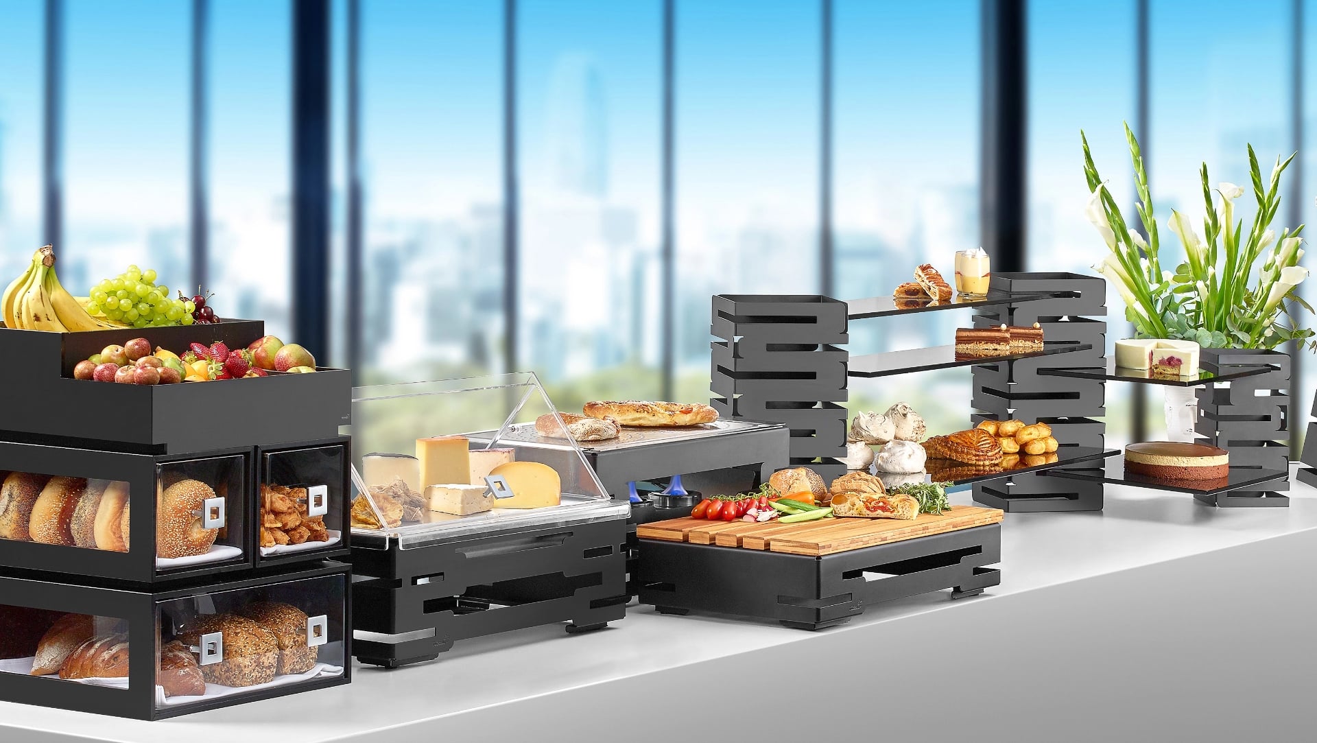 How to Use Risers and Surfaces to Create an Eye-catching Buffet - Rosseto