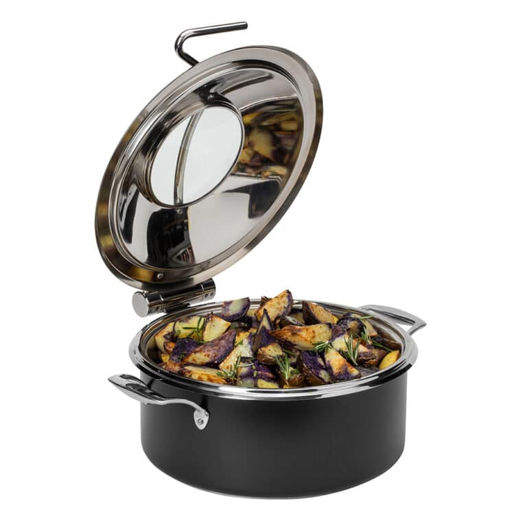 Home Style Black Chafing Pot with Soft Closing Lid & Stainless Steel ...