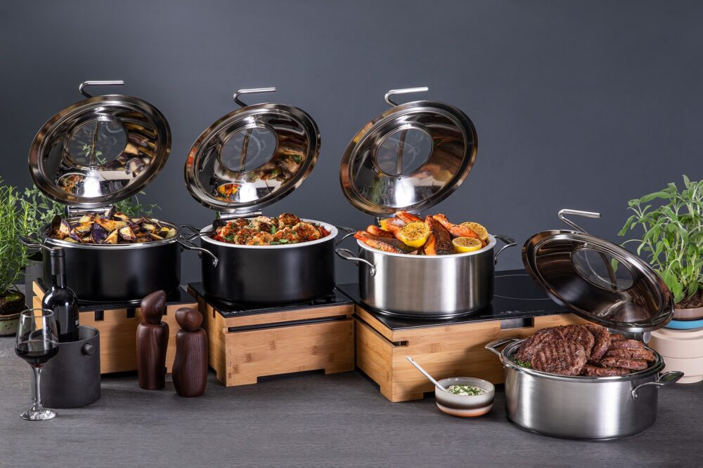 Home Style Stainless Steel Chafing Pot with Soft Closing Lid ...