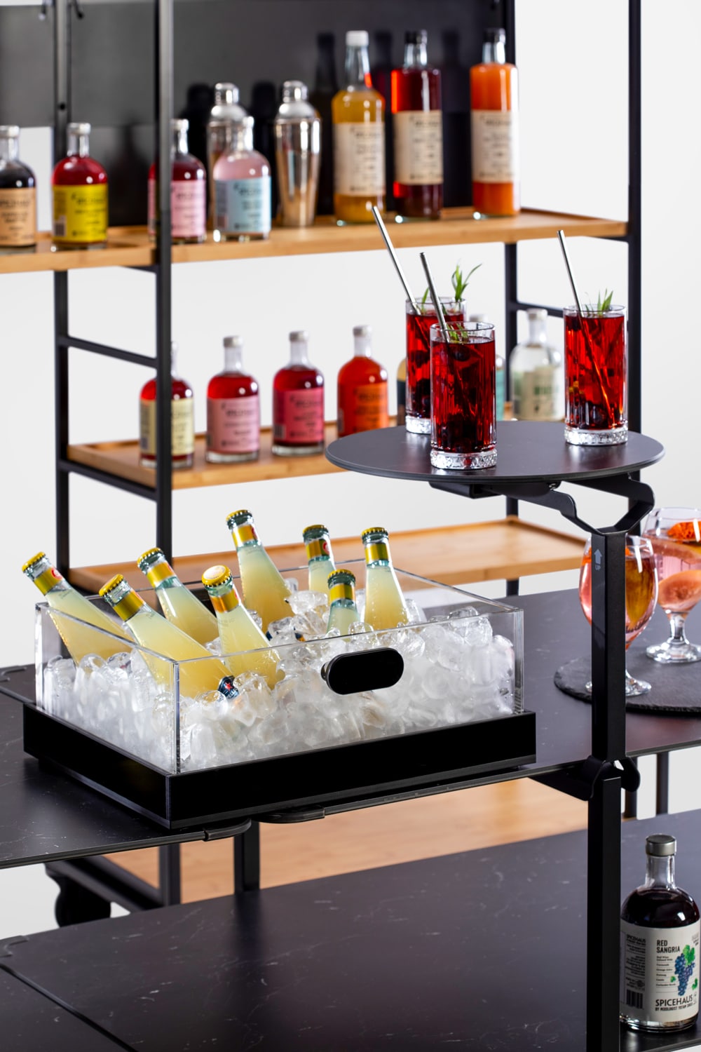 Modulite® 2 Level Kit, Black Marble 2 Table Top, Chalkboard, Stainless ...