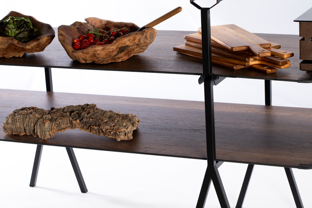 Modulite® Walnut Rectangular HPL Table Top - MT-100W - Rosseto