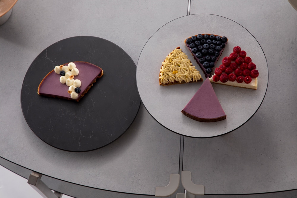 Modulite® Black Marble 14” Round HPL Table Top - MT-400BM - Rosseto