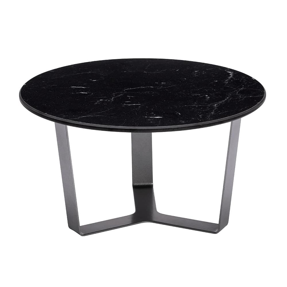 Modulite® Black Marble 14” Round HPL Table Top - MT-400BM - Rosseto