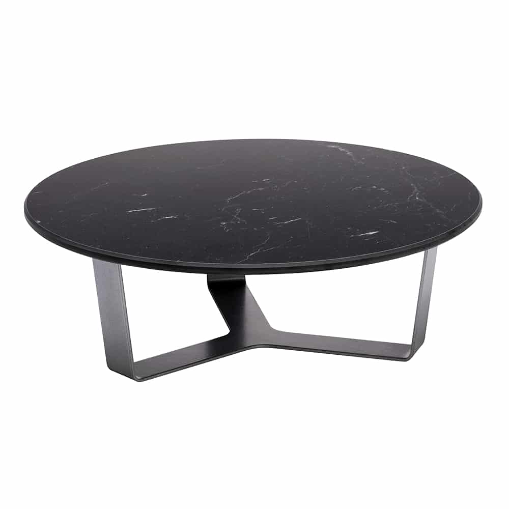 Modulite® Black Marble 14” Round HPL Table Top - MT-400BM - Rosseto