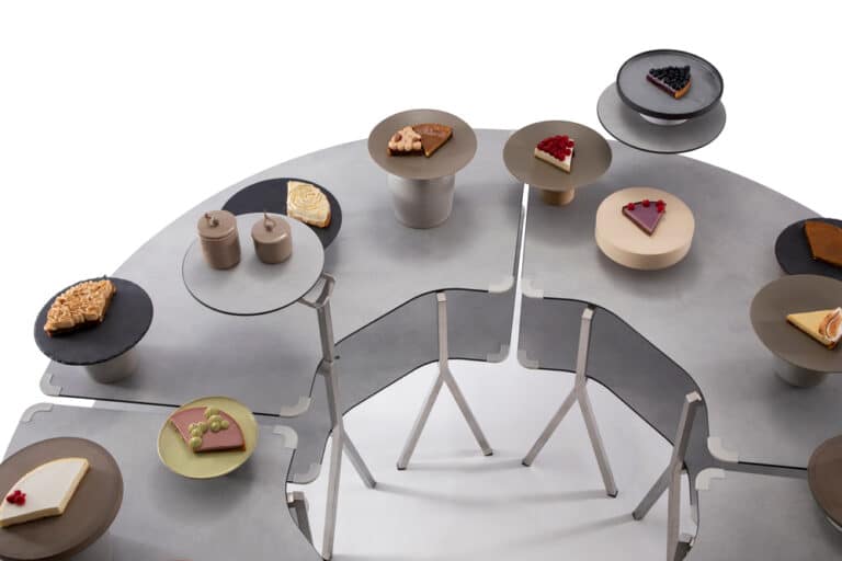 Modulite® Concrete Gray 14” Round HPL Table Top - MT-400CG - Rosseto