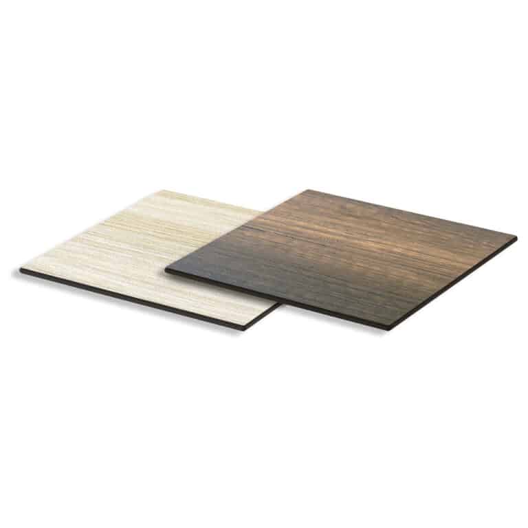 Walnut/Natural Wood Reversible 14” Square HPL Surface - HPL004WNW - Rosseto