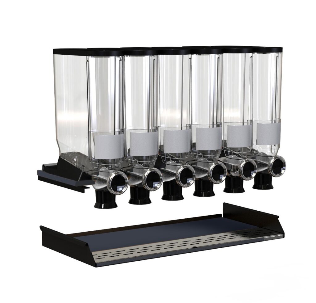 Dry Topping Dispensers for Ice Cream, Granola & Frozen Yogurt