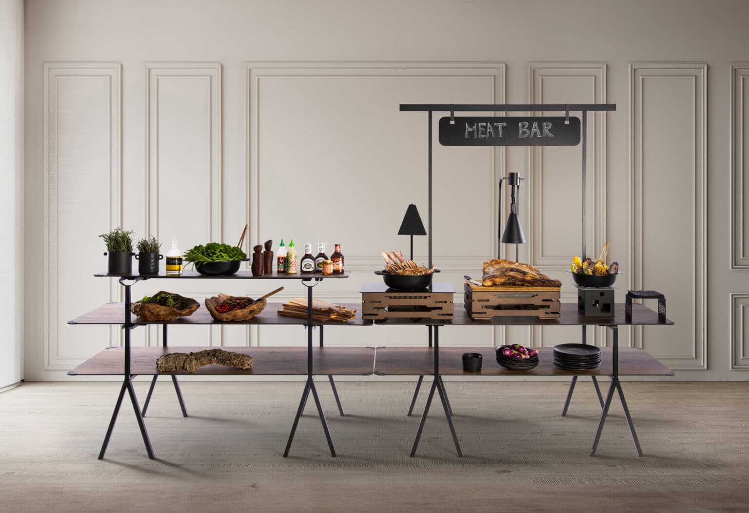 Modulite Linenless Buffet Tables - Rosseto