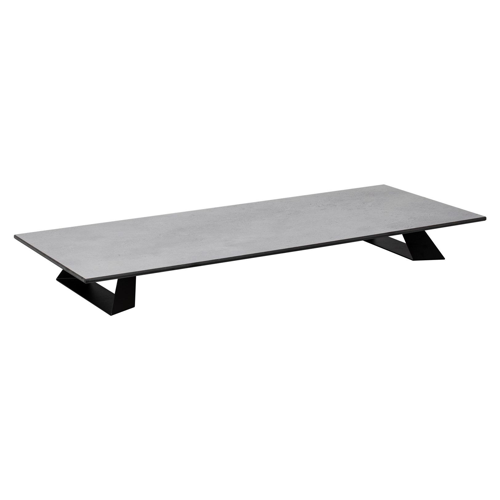 Alto Wide Rectangle Concrete Gray HPL Riser w/3" Black Legs, 1 EA ...