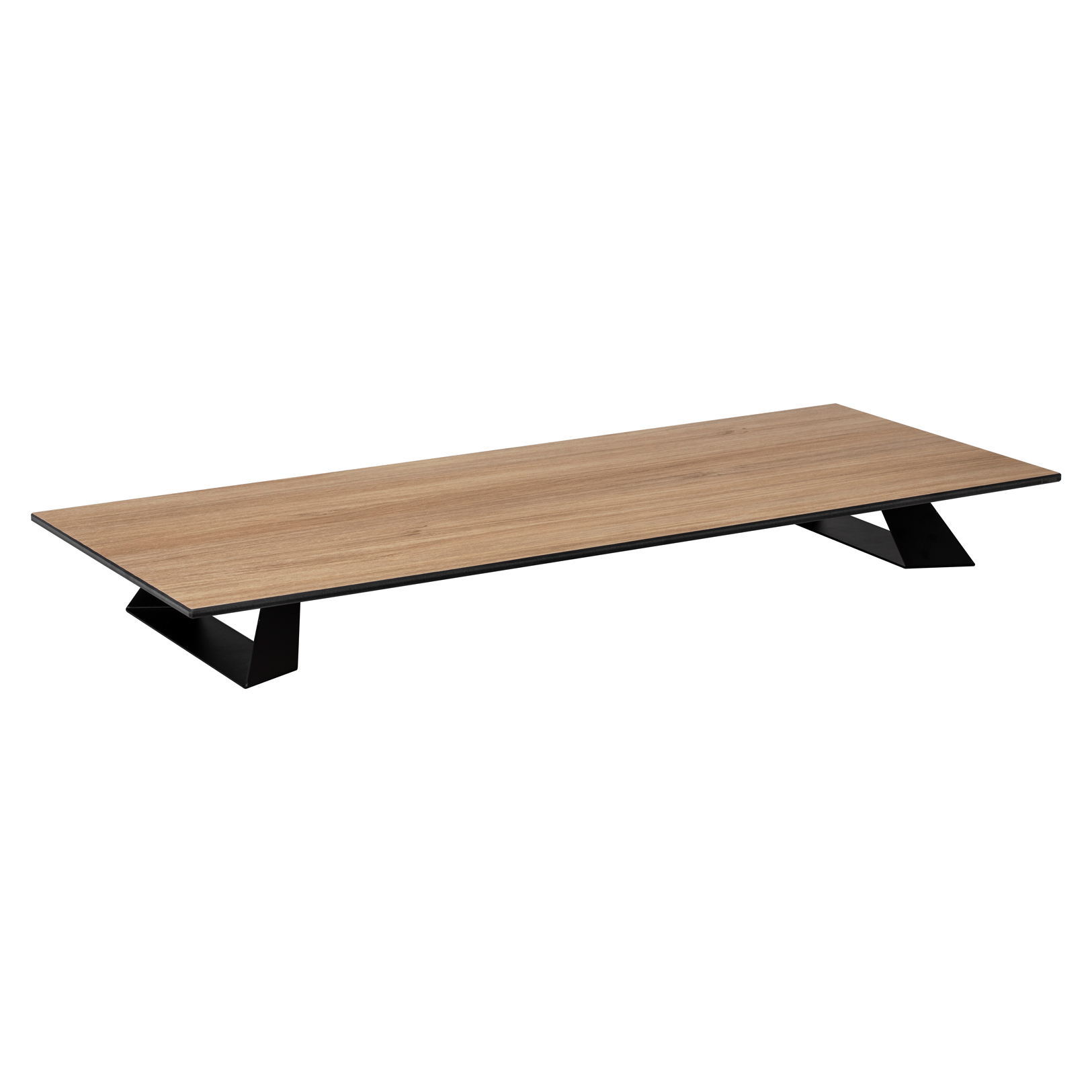 Alto Wide Rectangle Natural Wood HPL Riser w/3" Black Legs, 1 EA ...