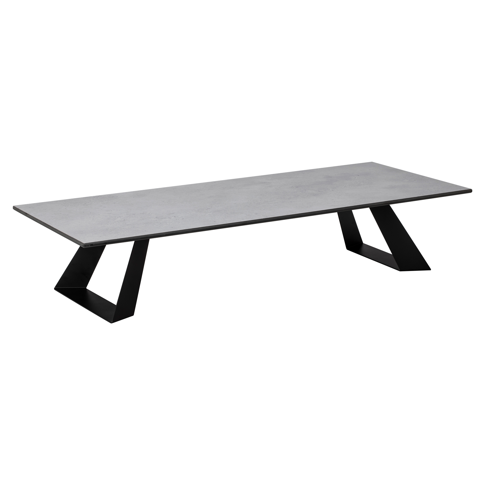 Alto Wide Rectangle Concrete Gray HPL Riser w/6" Black Legs, 1 EA ...