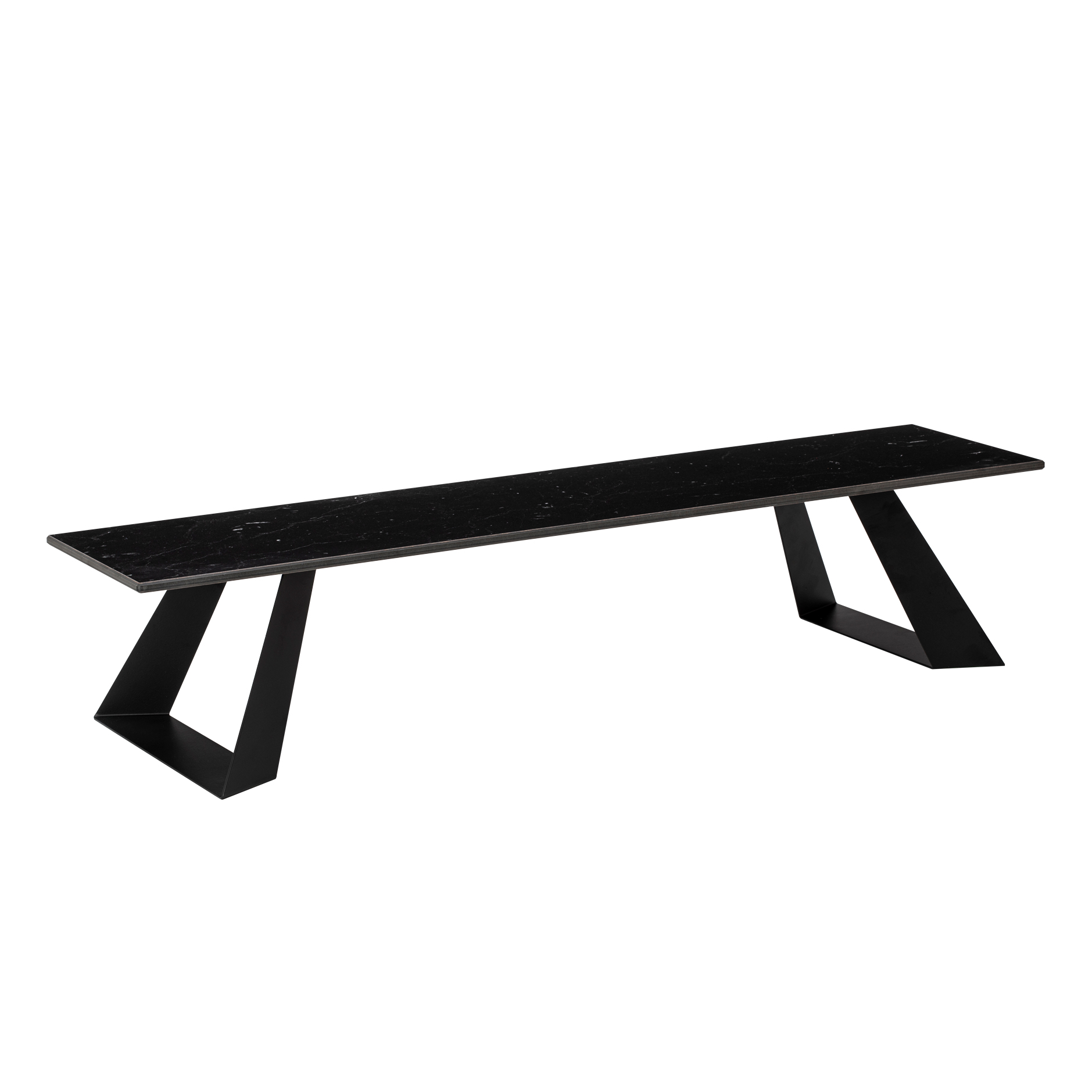 Alto Narrow Rectangle Black Marble HPL Riser w/6" Black Legs, 1 EA ...