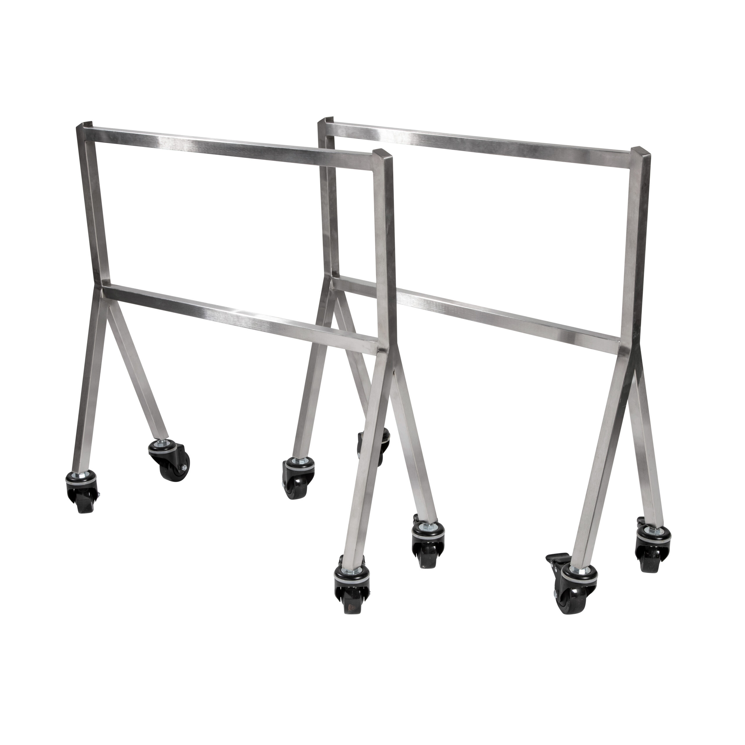 Modulite® Stainless Steel Table Leg Set (2 pcs) w/4-3" Wheels - MT-SSLEGW - Rosseto