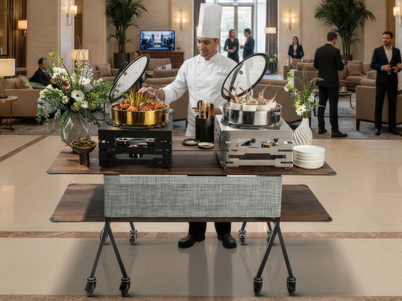 Modulite Gets an Upgrade: Introducing Wheeled Buffet Tables - Rosseto