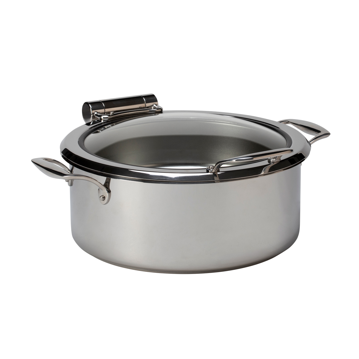 Le Dish Chrome Round Chafing Pot 4.8 Qt, 1 EA - GWD300EL-CH - Rosseto