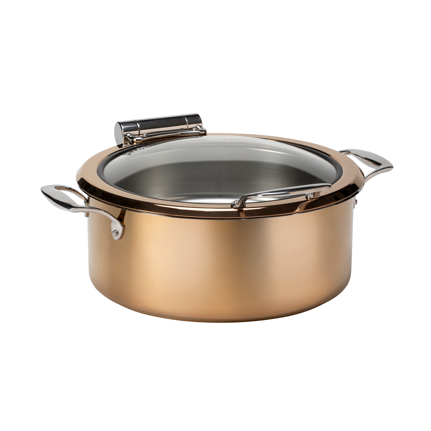 Le Dish Gold Round Chafing Pot 4.8 Qt, 1 EA - GWD300EL-GR - Rosseto