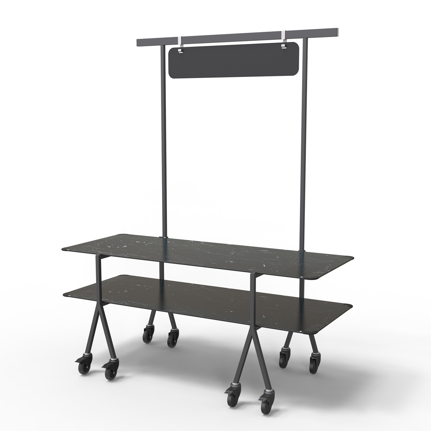 Modulite™ 2 Level Kit, Black Marble 2 Tabletop, Chalkboard, Black ...