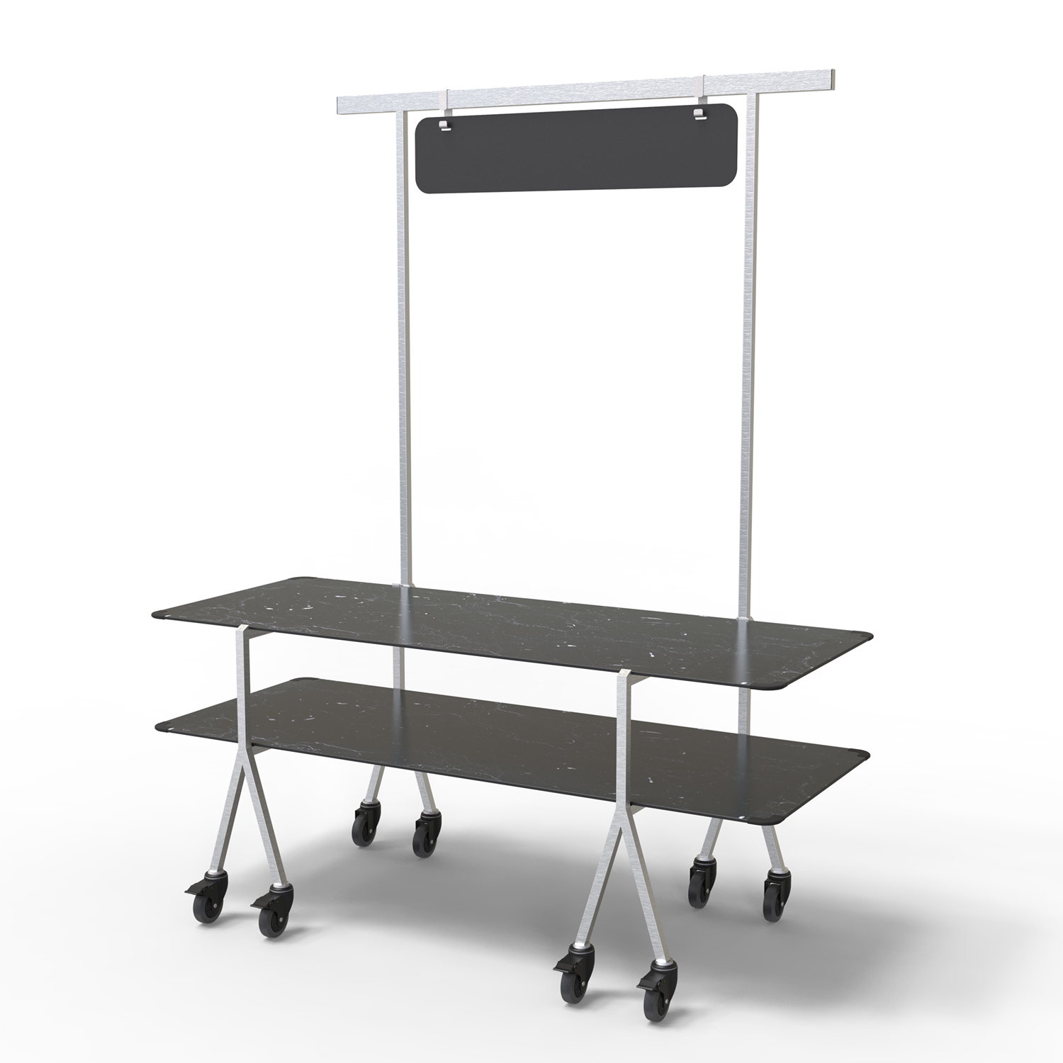 Modulite™ 2 Level Kit, Black Marble 2 Tabletop, Chalkboard, SS Display ...